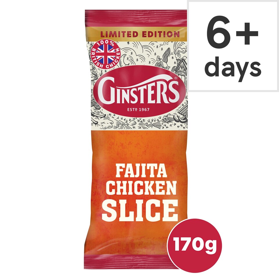 GINSTERS CHICKEN FAJITA SLICE 170G - Tesco Groceries