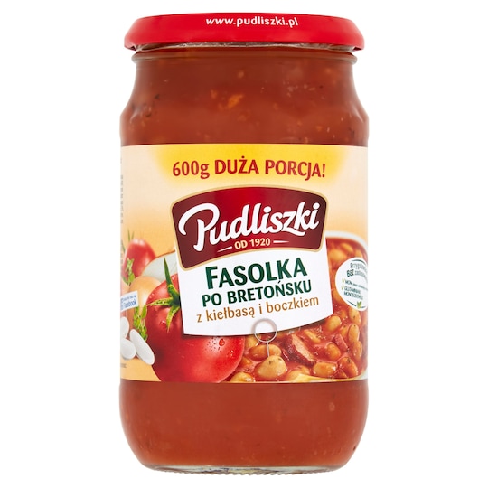 Pudliszki Beans Sausage & Bacon In Tomato Sauce 600G - Tesco Groceries