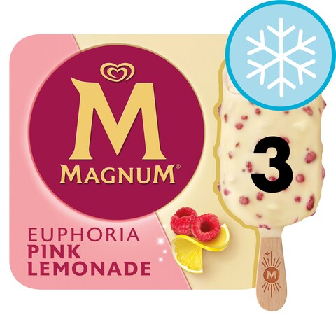 Magnum Euphoria White Chocolate, Pink Lemonade Ice Cream Sticks 3x90ml ...