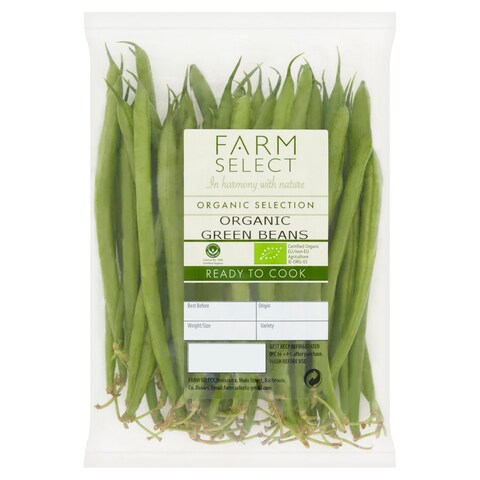 Farm Select Organic Green Beans 220g - Tesco Groceries