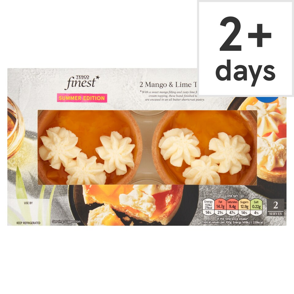 Tesco Finest 2 Mango and Lime Tarts - Tesco Groceries