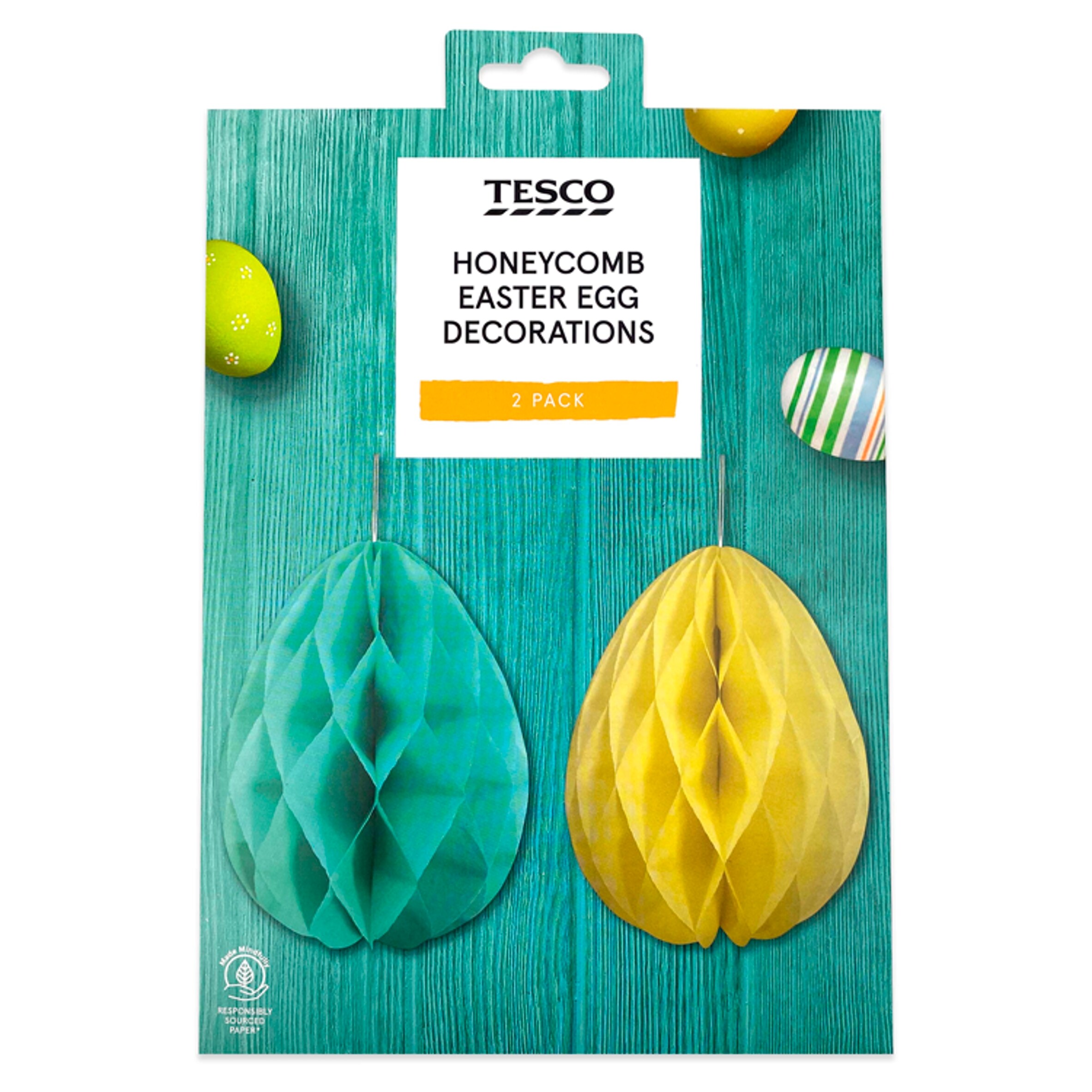 Tesco Easter Honeycomb Egg Decorations 2 Pack - Tesco Groceries