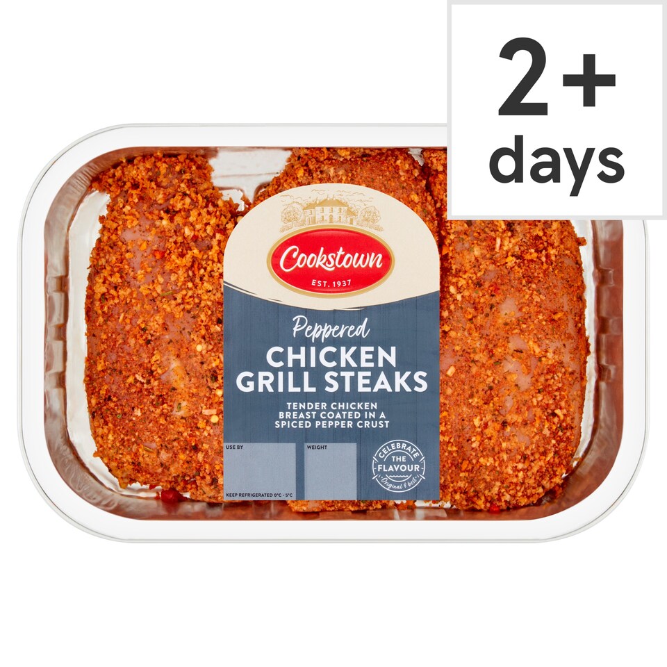 Cookstown Peppered Chicken Grill Steaks 340G - Tesco Groceries
