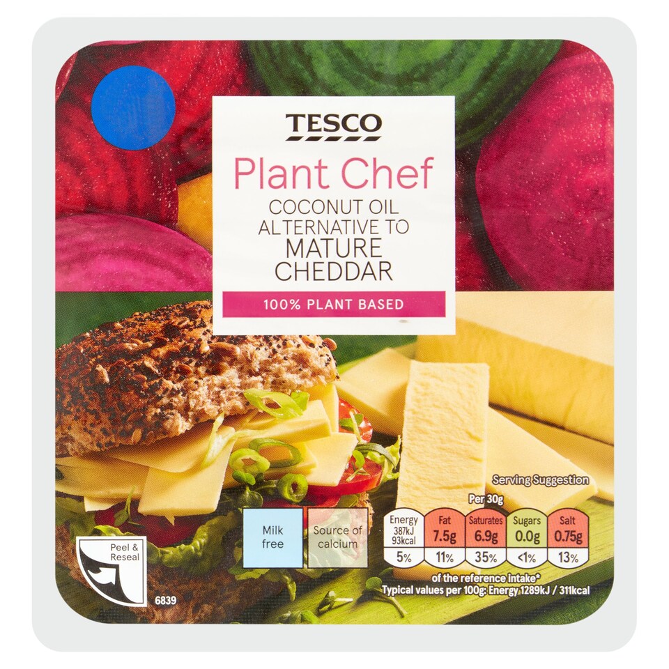 Tesco Plant Chef Alternative To Mature Cheese 200G - Tesco Groceries