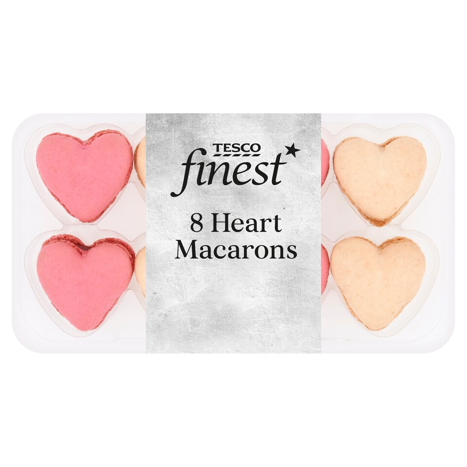Tesco Finest 8 Heart Macarons 88g - Tesco Groceries