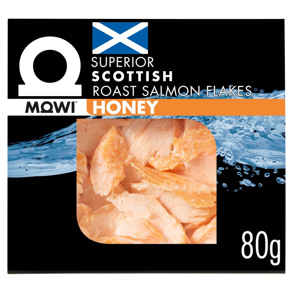 Mowi Scottish Salmon Flakes With Honey 80G - Tesco Groceries