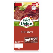 Isla Delice Halal Chorizo 10 Slices 80g - Tesco Groceries
