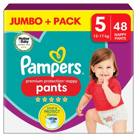 Pampers Premium Protection 48 Nappy Pants Size 5 - Tesco Groceries