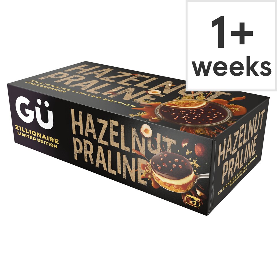 Gu Hazelnut Praline Zillionaire Cheesecake 2X86.5G - Tesco Groceries
