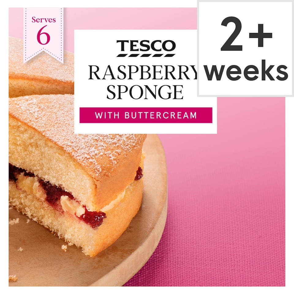 Tesco Raspberry Sponge Cake - Tesco Groceries