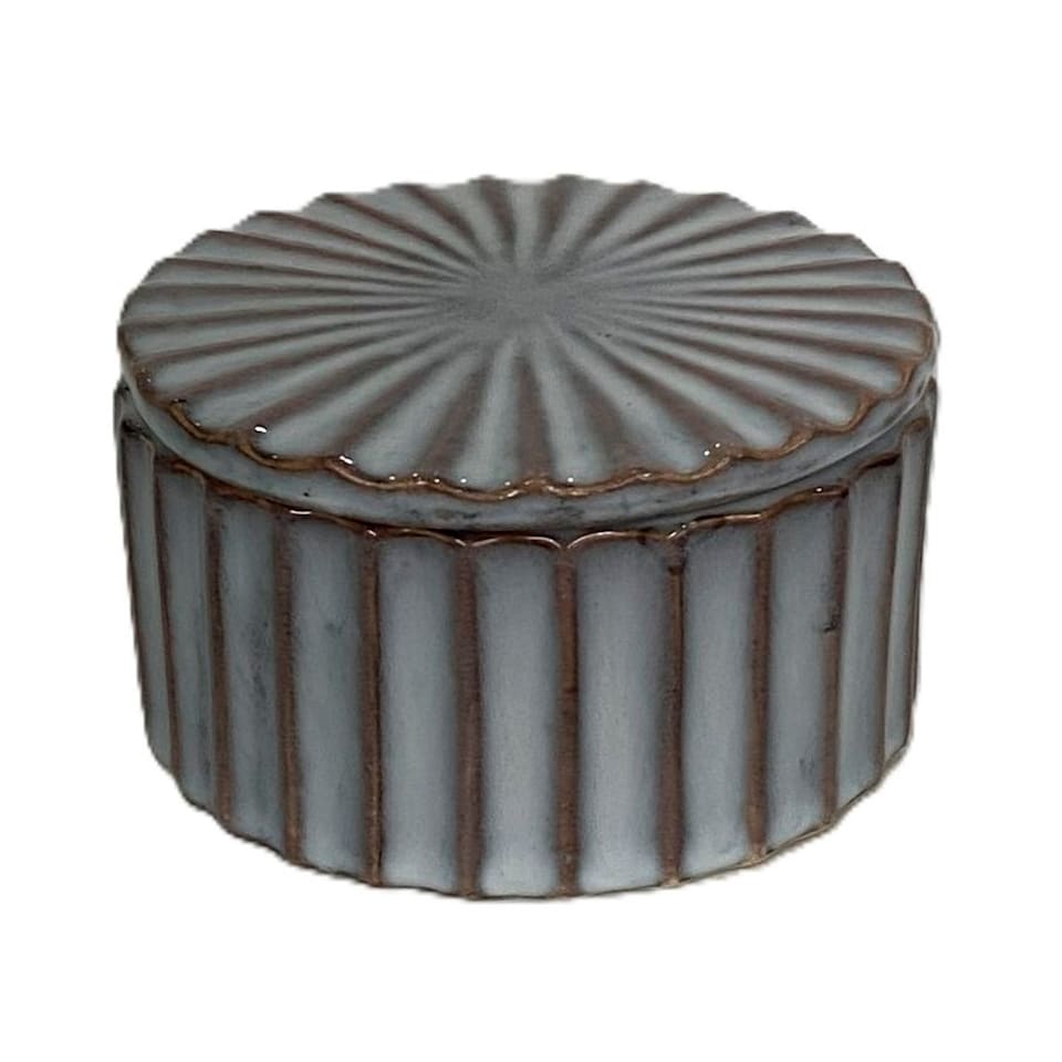 Bayswood Blue Glazed Trinket Box - Tesco Groceries