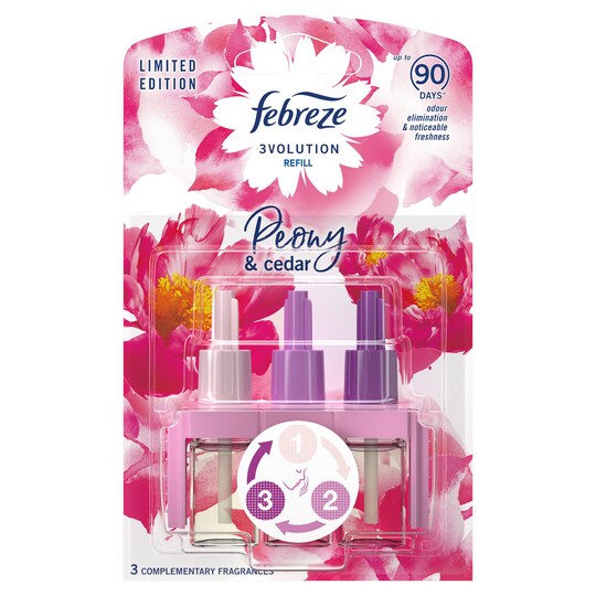 Febreze Air Freshener 3Volution Plug In Refill Peony&Cedar 20Ml - Tesco ...