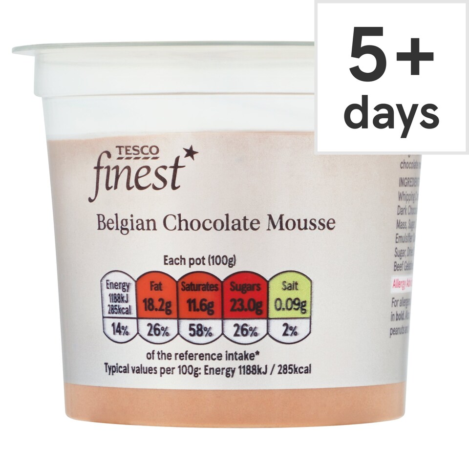 Tesco Finest Belgian Chocolate Mousse 100G - Tesco Groceries
