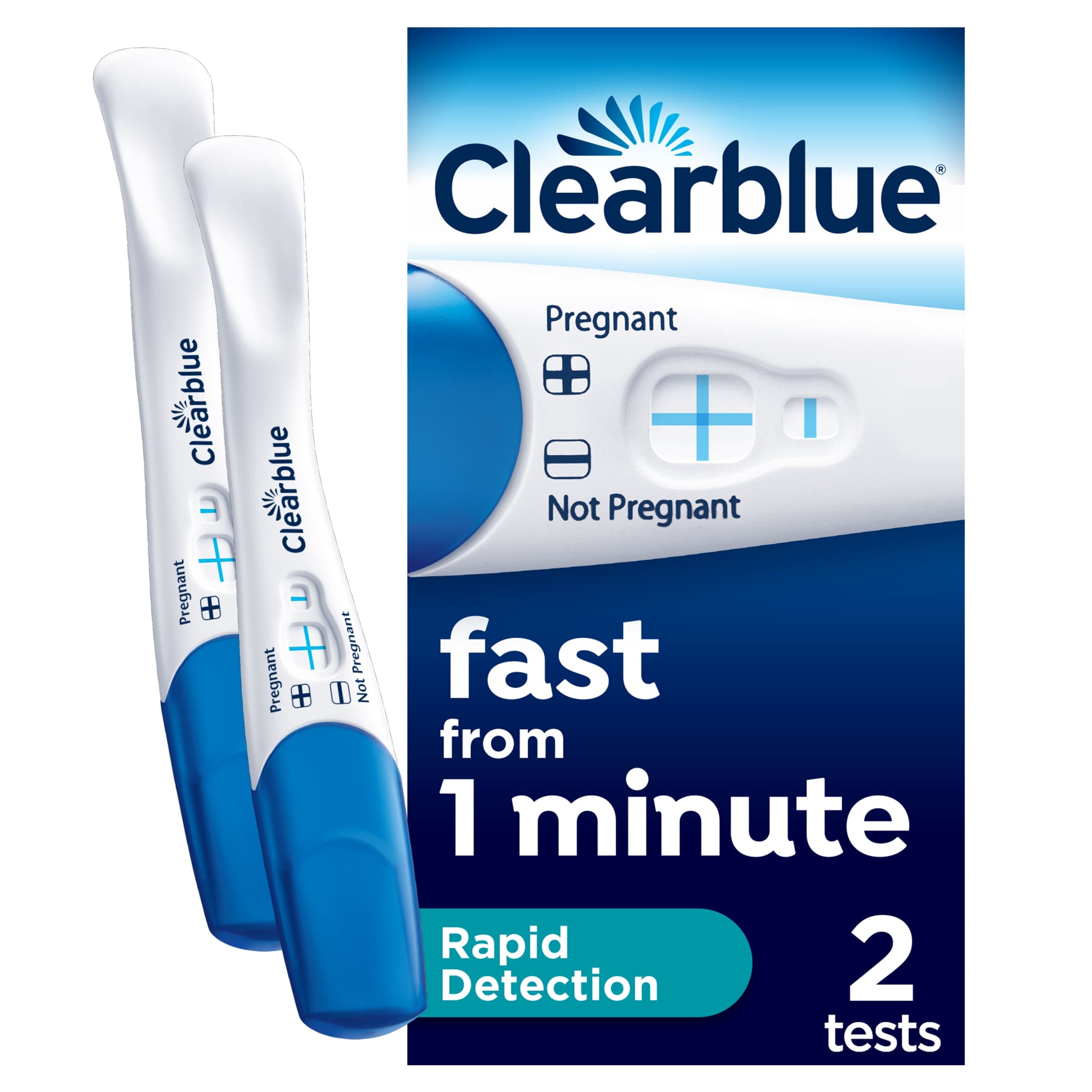 Clearblue Rapid Detection Pregnancy Test 2 Pack - Tesco Groceries