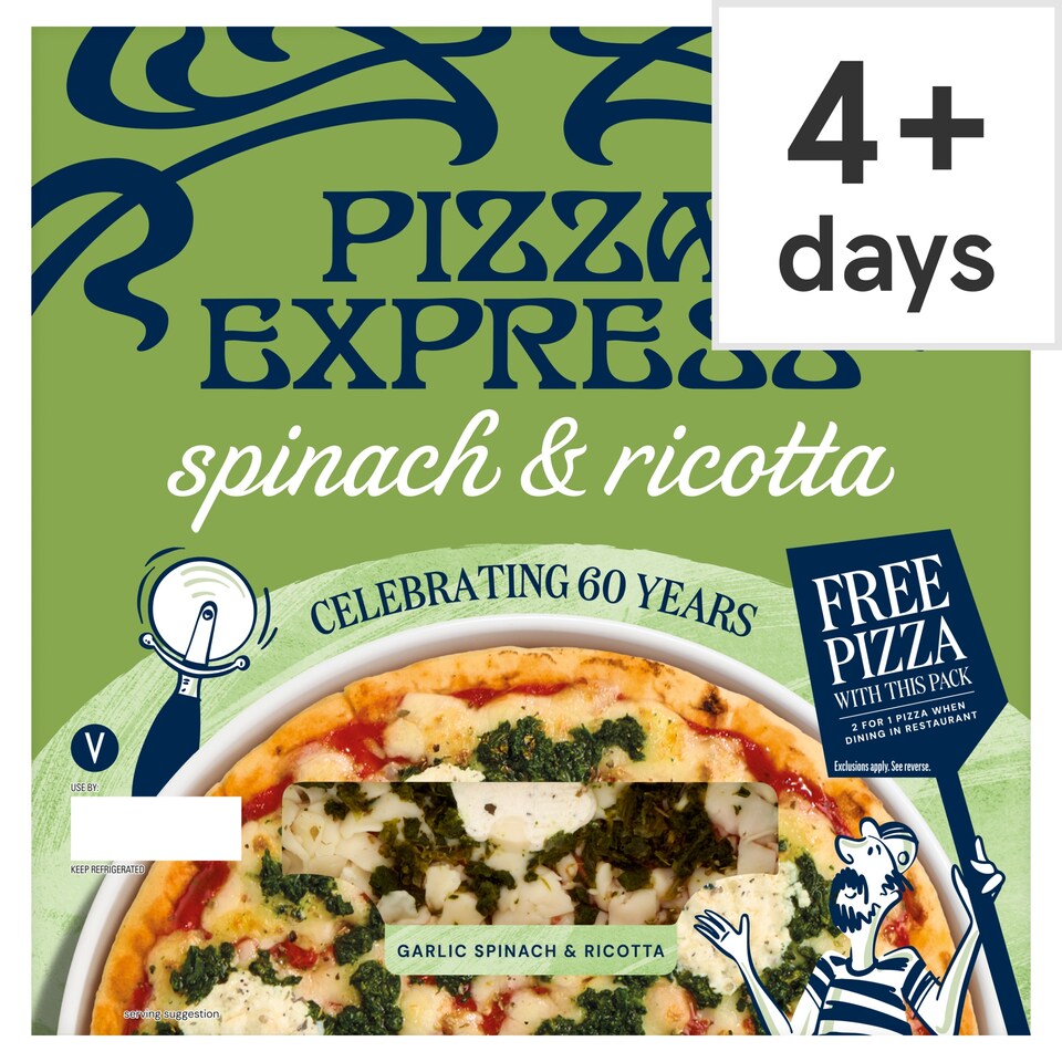 Pizza Express Spinach & Ricotta Pizza 287g - Tesco Groceries