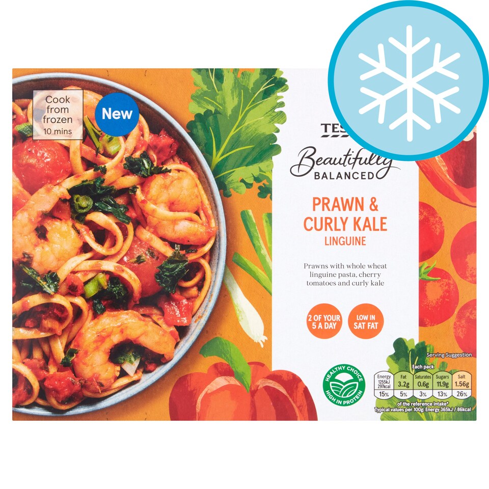 Tesco Beautifully Balanced Prawn & Kale Linguine 400G - Tesco Groceries