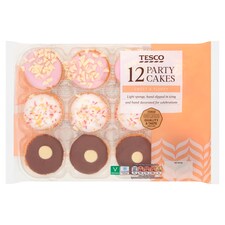 Tesco Party Cake Selection Vanilla 12 Pack - Tesco Groceries