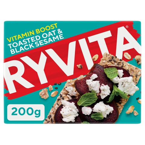 Ryvita Vitamin Boost Toasted Oat & Black Sesame200g - Tesco Groceries