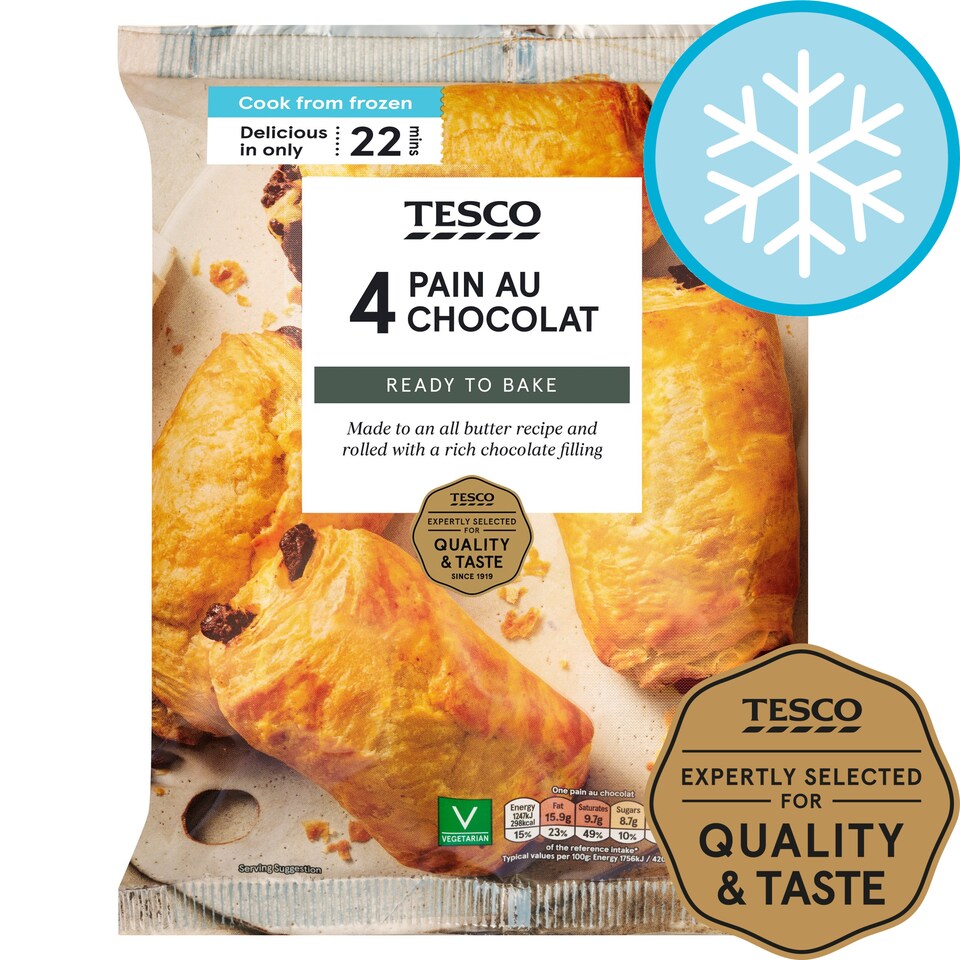 Tesco 4 Pain Au Chocolat 320G - Tesco Groceries