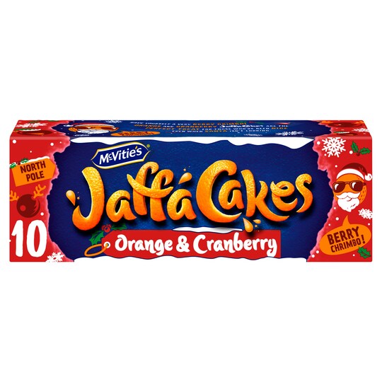 Mcvities Jaffa Cakes Orange & Cranberry Flavour 10 Pack - Tesco Groceries
