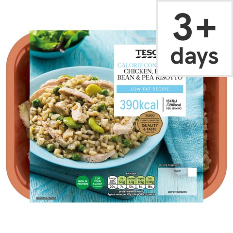 Tesco Calorie Controlled Chicken , Broad Bean & Pea Risotto 380G ...