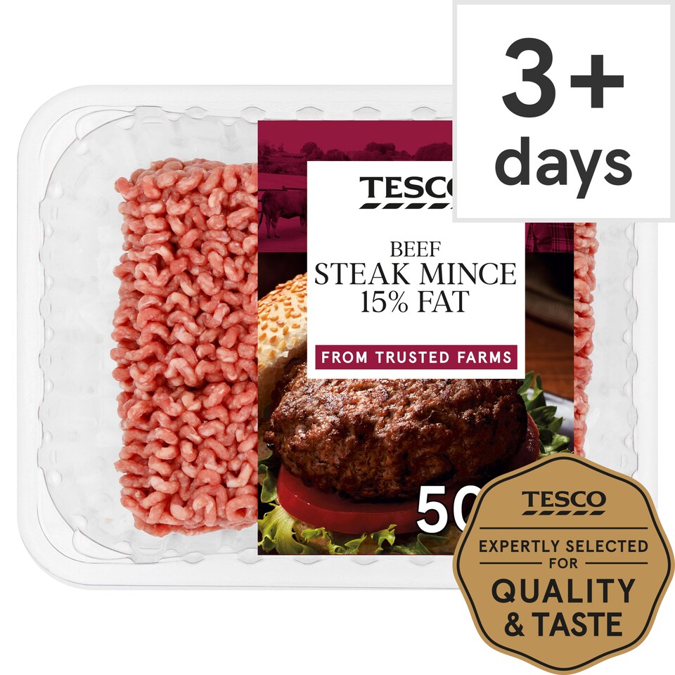 Tesco Beef Steak Mince 15% Fat 500G - Tesco Groceries
