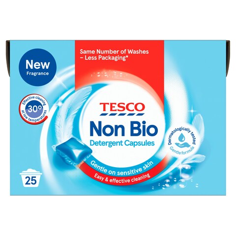 Tesco Non Biological Detergent Capsules 25W 425Ml - Tesco Groceries