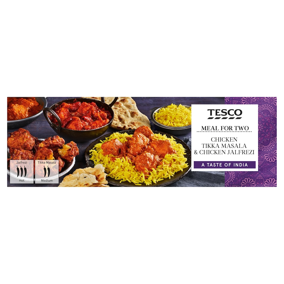 Tesco Chicken Tikka Masala & Chicken Jalfrezi Meal For 2 1.3Kg - Tesco ...