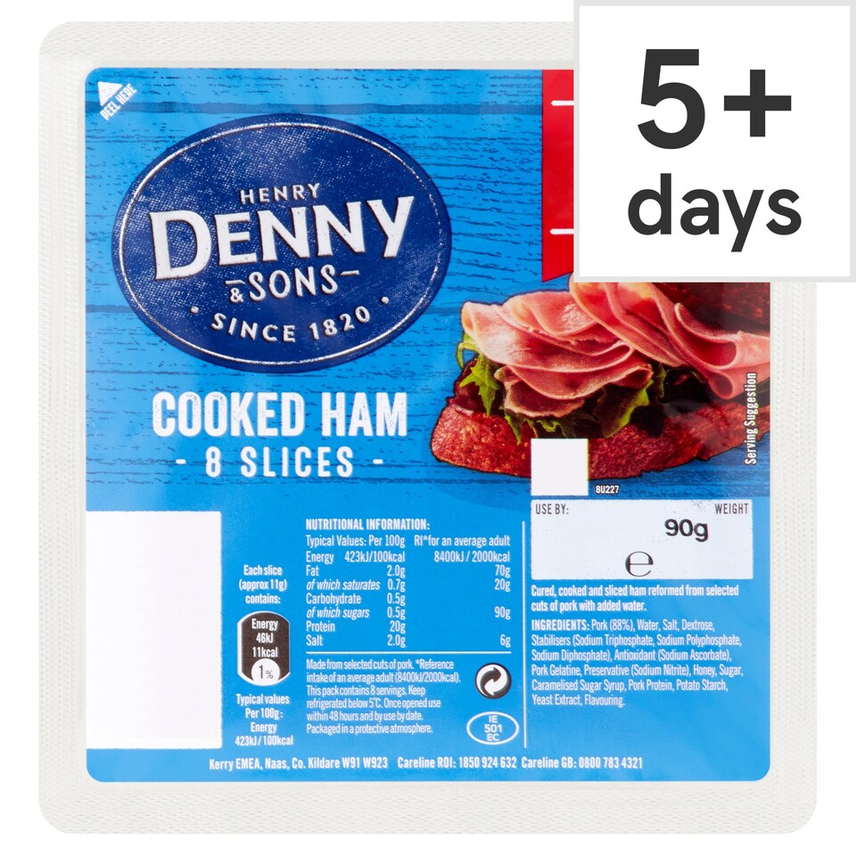 Dennys Cooked Ham 90G - Tesco Groceries