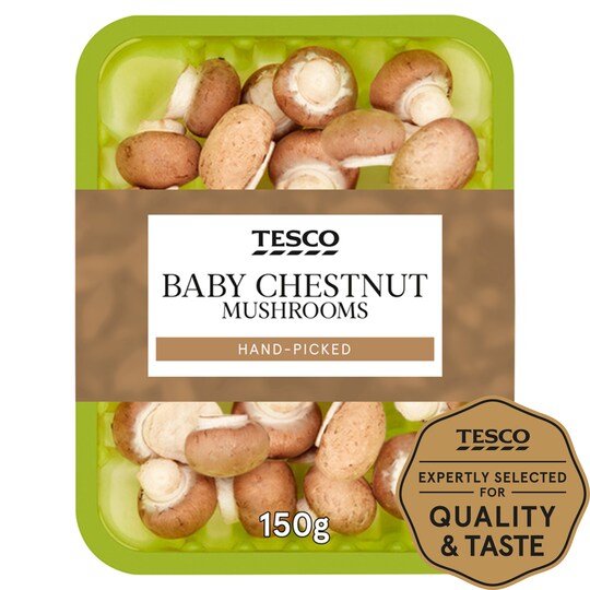 Tesco Chestnut Baby Button Mushrooms 150G - Tesco Groceries