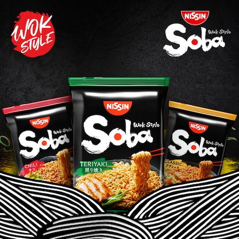 Nissin Wok Style Soba Noodles Classic 109G - Tesco Groceries