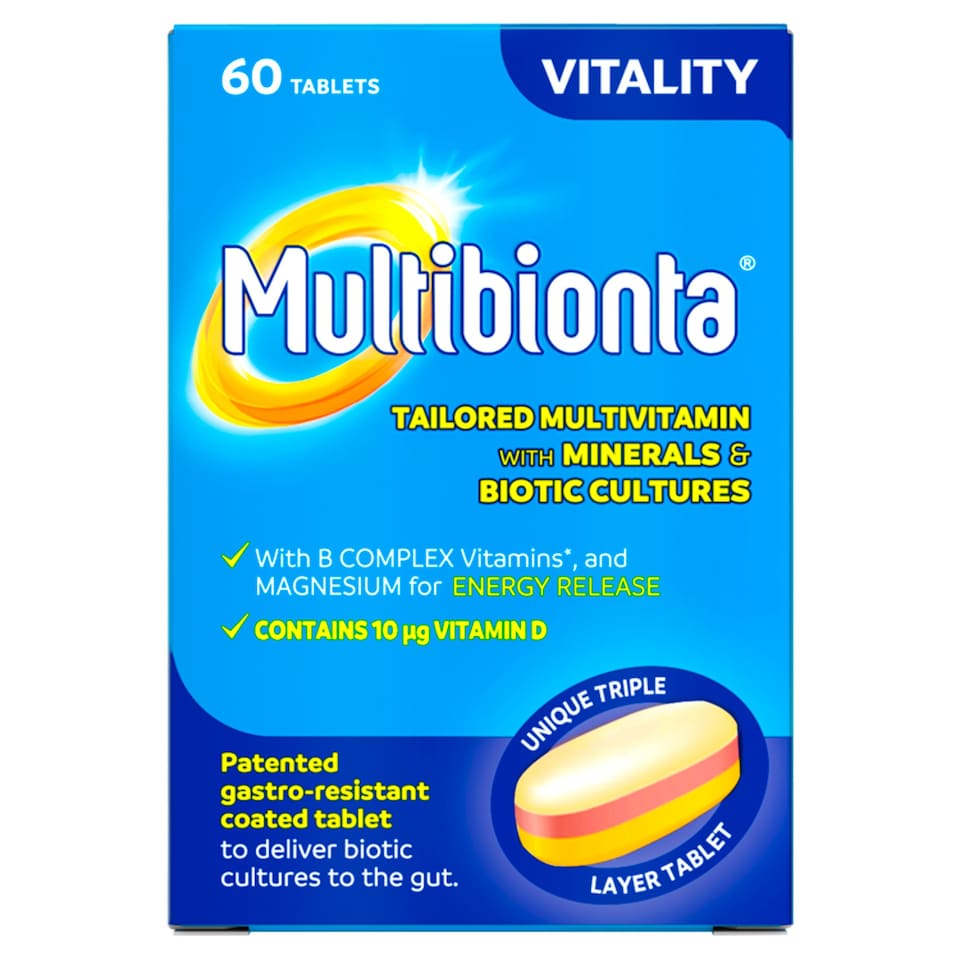 Seven Seas Multibionta Vitality Multivitamin Tablets 60s - Tesco Groceries