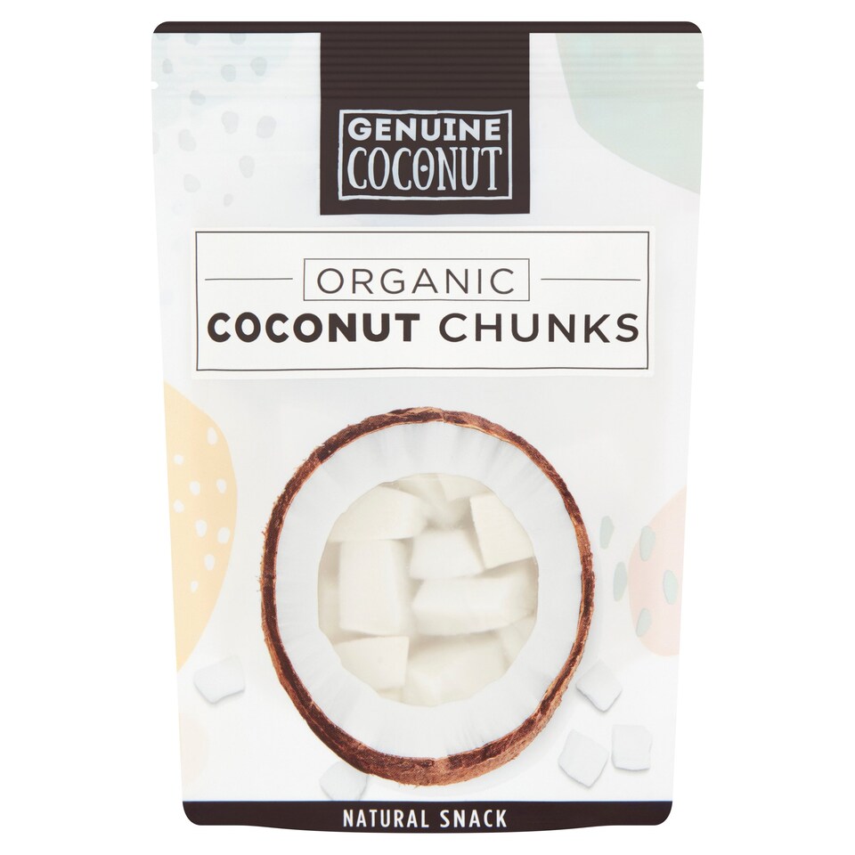 Genuine Coconut Organic Coconut Chunks Original 100G - Tesco Groceries
