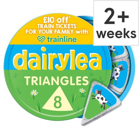 Dairylea Cheese Spread Triangles 8 pack 8x15.6G - Tesco Groceries
