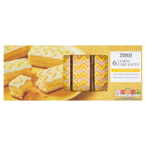 Tesco Lemon Cake Slices 6 Pack 160g - Tesco Groceries
