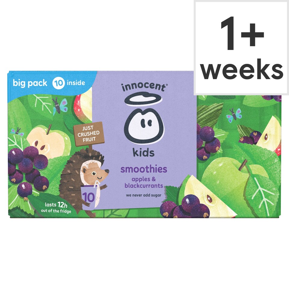 innocent Kids Smoothies Apples & Blackcurrants 10 x 150ml - Tesco Groceries
