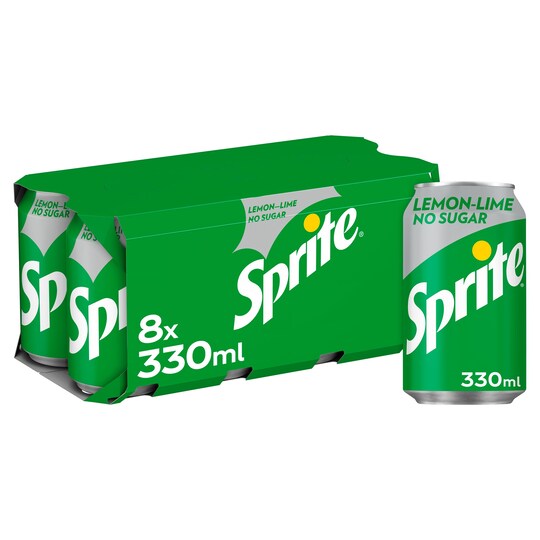 Sprite No Sugar 8X330ml - Tesco Groceries