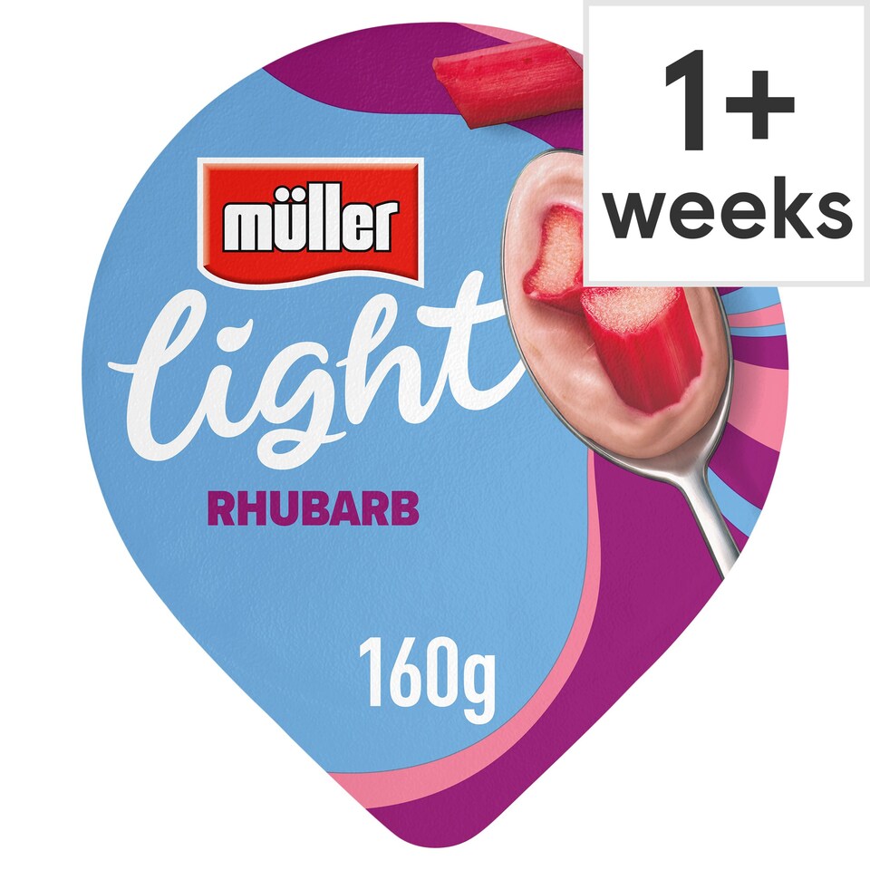 Muller Light Rhubarb Fat Free Yogurt 160G - Tesco Groceries