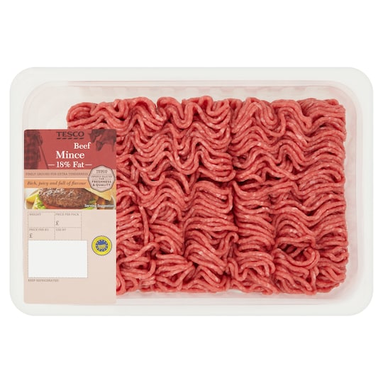 Tesco Welsh Beef Mince 750G 18% Fat - Tesco Groceries
