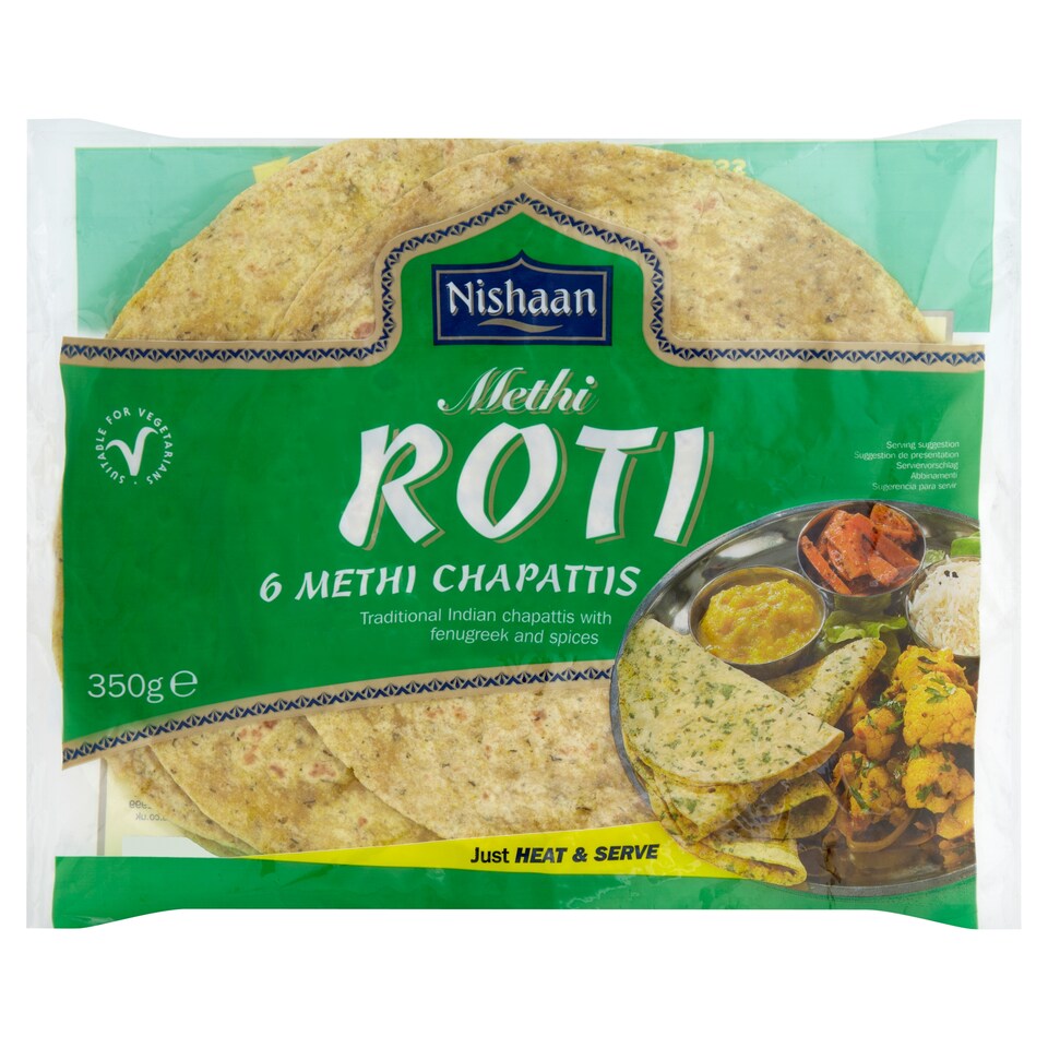 Nishaan Methi Roti 350G - Tesco Groceries