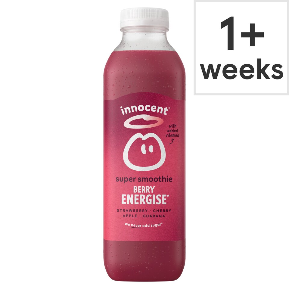 innocent Super Smoothie Energise, Strawberry & Cherry 750ml - Tesco ...