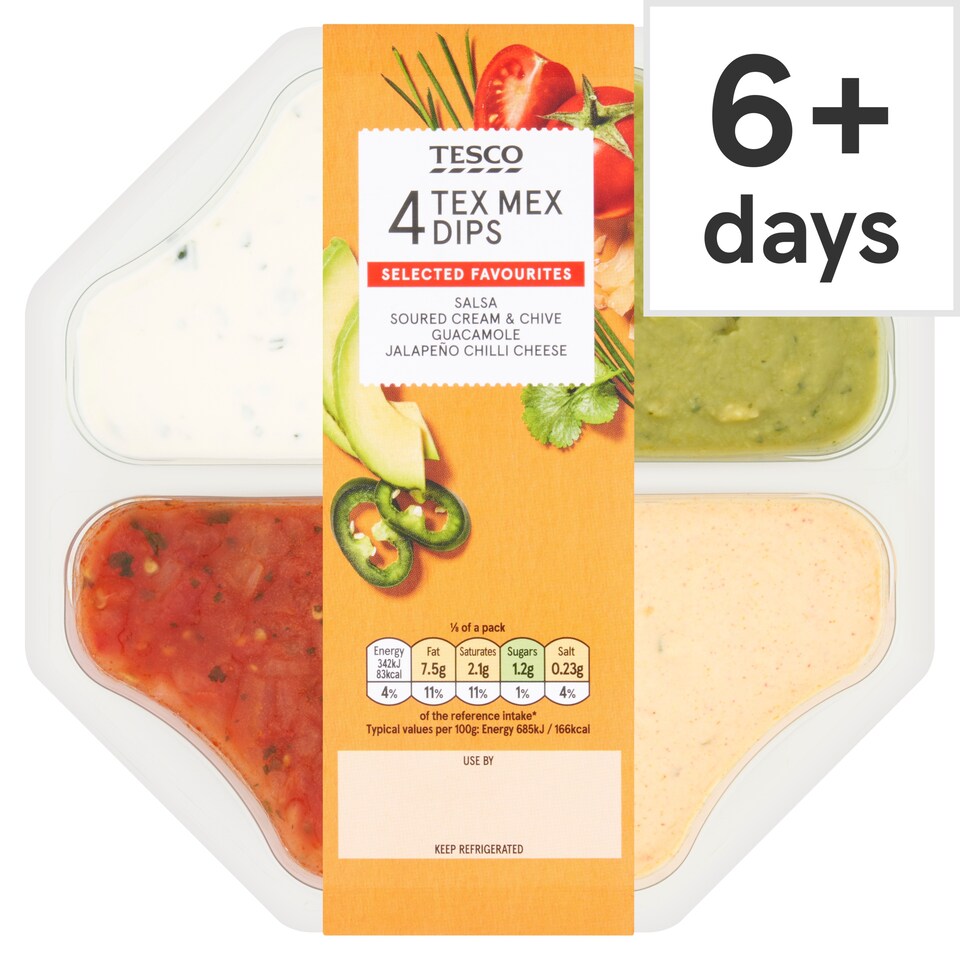 Tesco 4 Tex Mex Dips 400g - Tesco Groceries