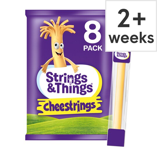 Cheestrings 8 Pack Cheddar 160G - Tesco Groceries