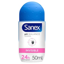 Sanex Invisible Dry Roll On Deodorant 50Ml - Tesco Groceries