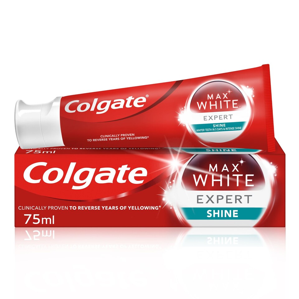 Colgate Max Gloss Mint Whitening Toothpaste 75Ml - Tesco Groceries