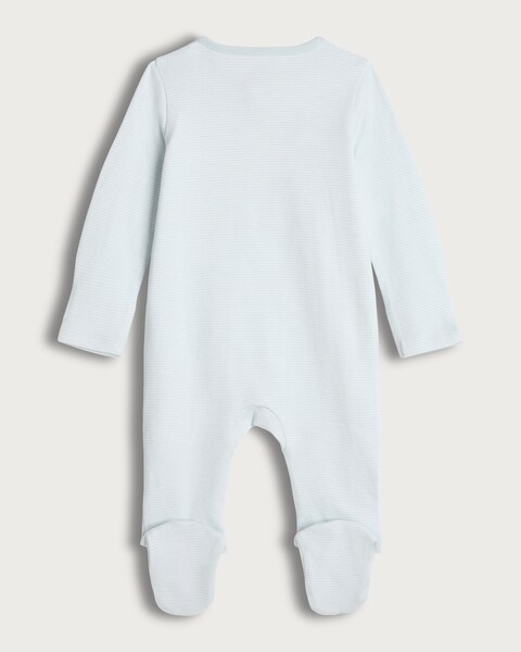 F&F Baby Pure Cotton I Love My Daddy Baby Embroidered Sleepsuit in Blue ...