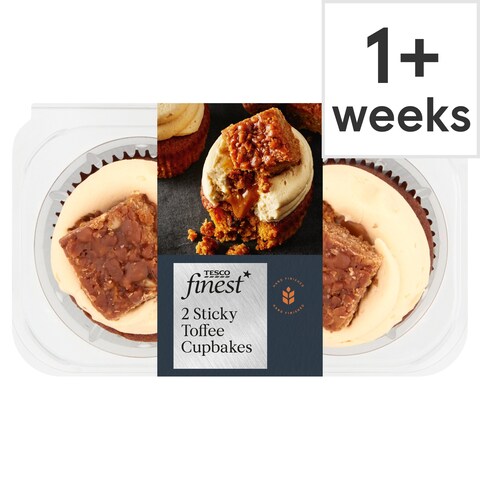 Tesco Finest 2 Sticky Toffee Cupbakes - Tesco Groceries