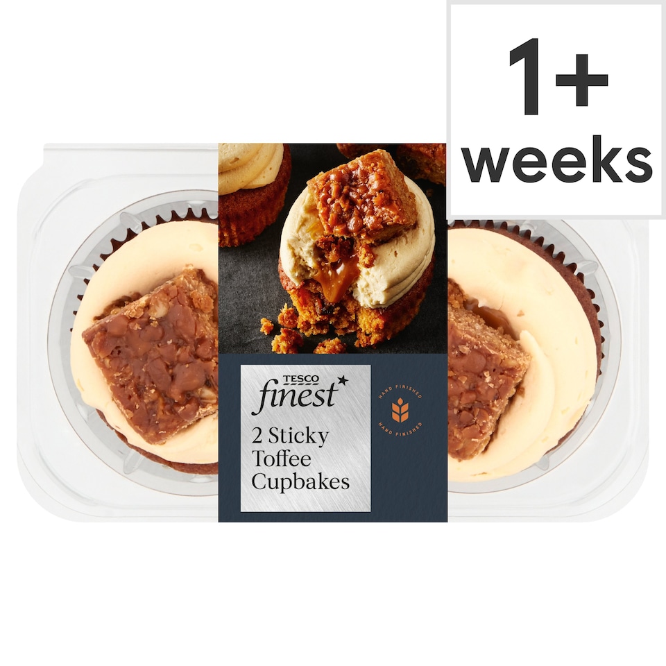 Tesco Finest 2 Sticky Toffee Cupbakes - Tesco Groceries