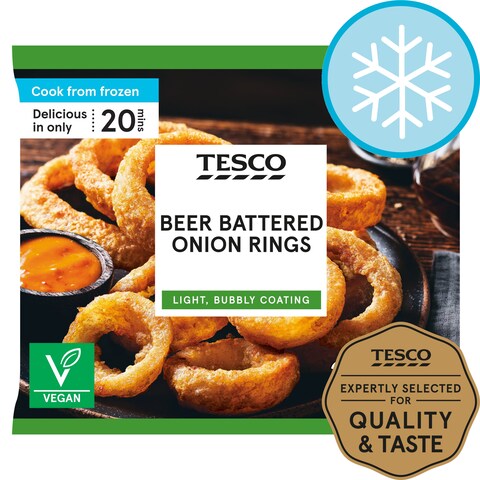 Tesco Beer Battered Onion Rings 300G - Tesco Groceries