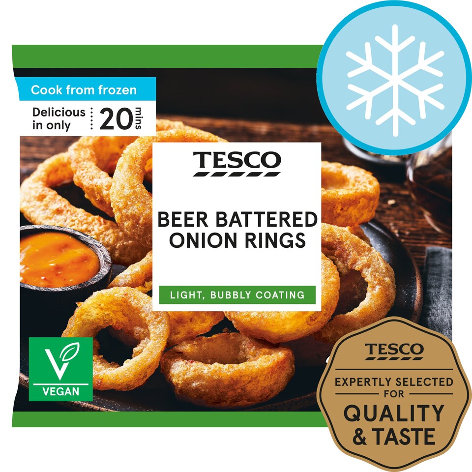 Tesco Beer Battered Onion Rings 300G - Tesco Groceries
